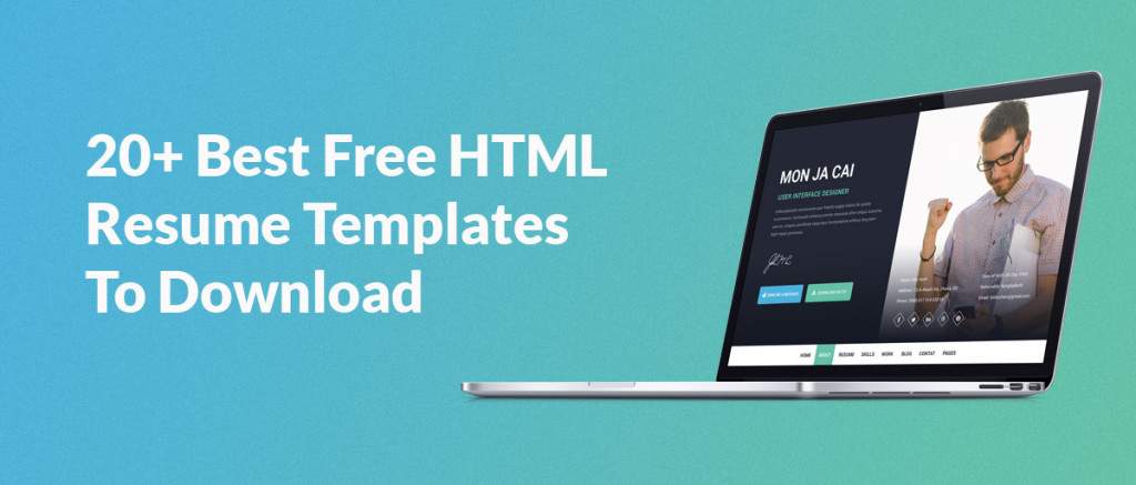 #20 Best Free HTML Resume Templates By Trendy Theme